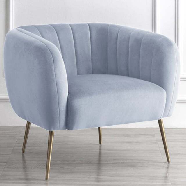 Artemis Home Matilda Light Blue Velvet Accent Chair by wilko | ufurnish.com