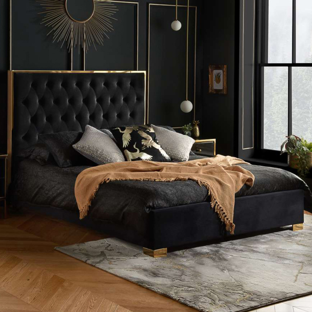 Birlea Chelsea Double Black Bed by Wilko | ufurnish.com