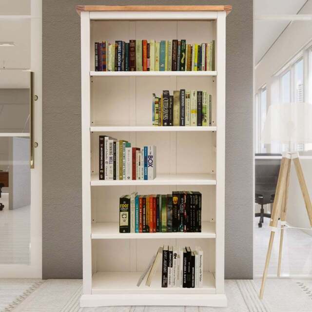 Castelli 5 Shelf Off White Bookcase by Wilko | ufurnish.com