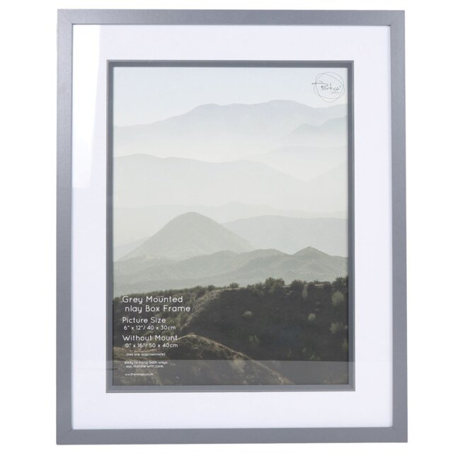 The Port. Co Grey Inlay Box Photo Frame Mounted 16 x 12 inch by Wilko ...
