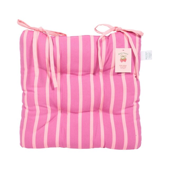 Stripe Design Seat Pad Pink by Wilko | ufurnish.com