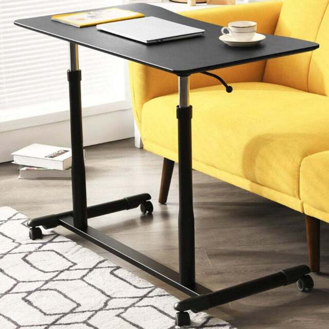 Costway Black Height Adjustable Laptop Table by Wilko | ufurnish.com