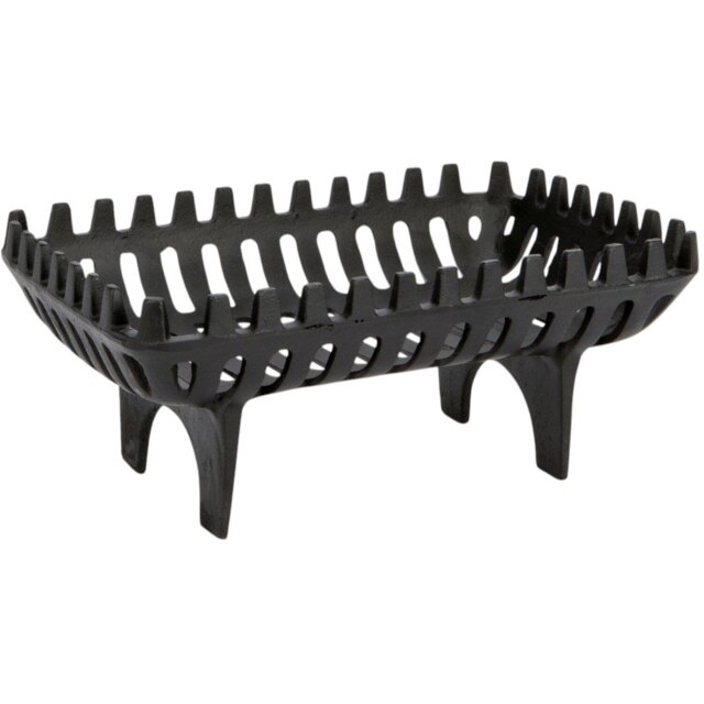 Heavy Cast Log Basket Black by Wilko | ufurnish.com