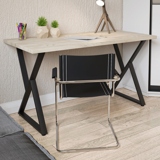 Shefa Chicago 4 Seater Dining Table White Craft Oak by wilko | ufurnish.com