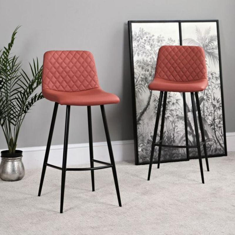 Ripley Bar Stool - Terracotta Set of 2 by Woods Furniture | ufurnish.com