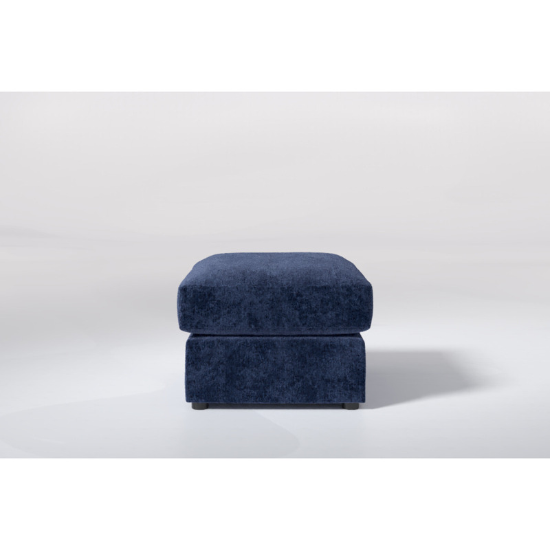 Zofa Small Storage Stool Midnight - Blue Luxe Textured Velvet by Zofa ...