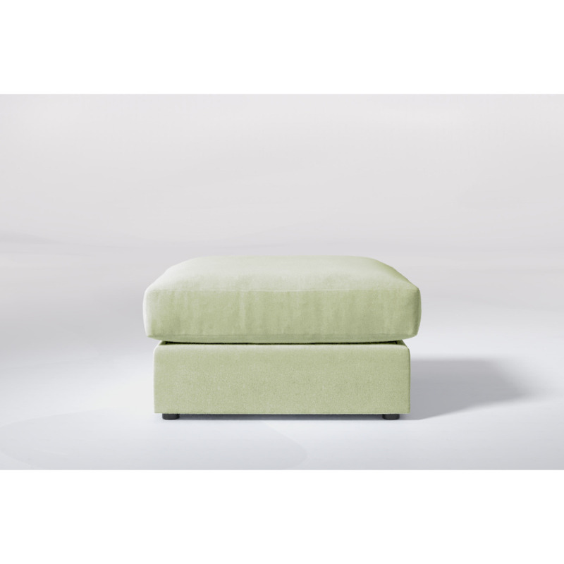 Mellow - Sage Brushed Wool Feel Large Storage Stool by Zofa | ufurnish.com