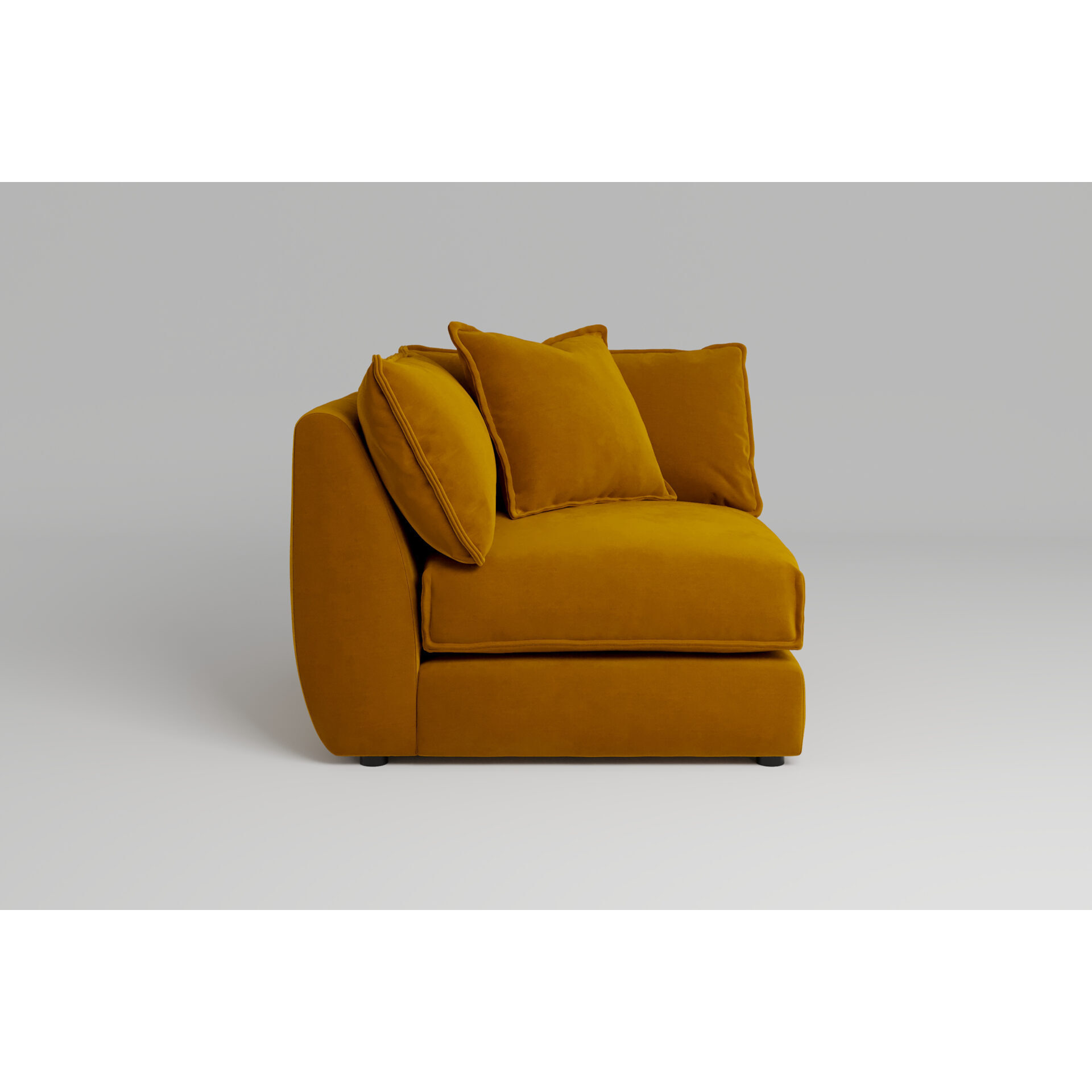 Utopia - Customisable Corner Sofa | Saffron Yellow by Zofa | ufurnish.com