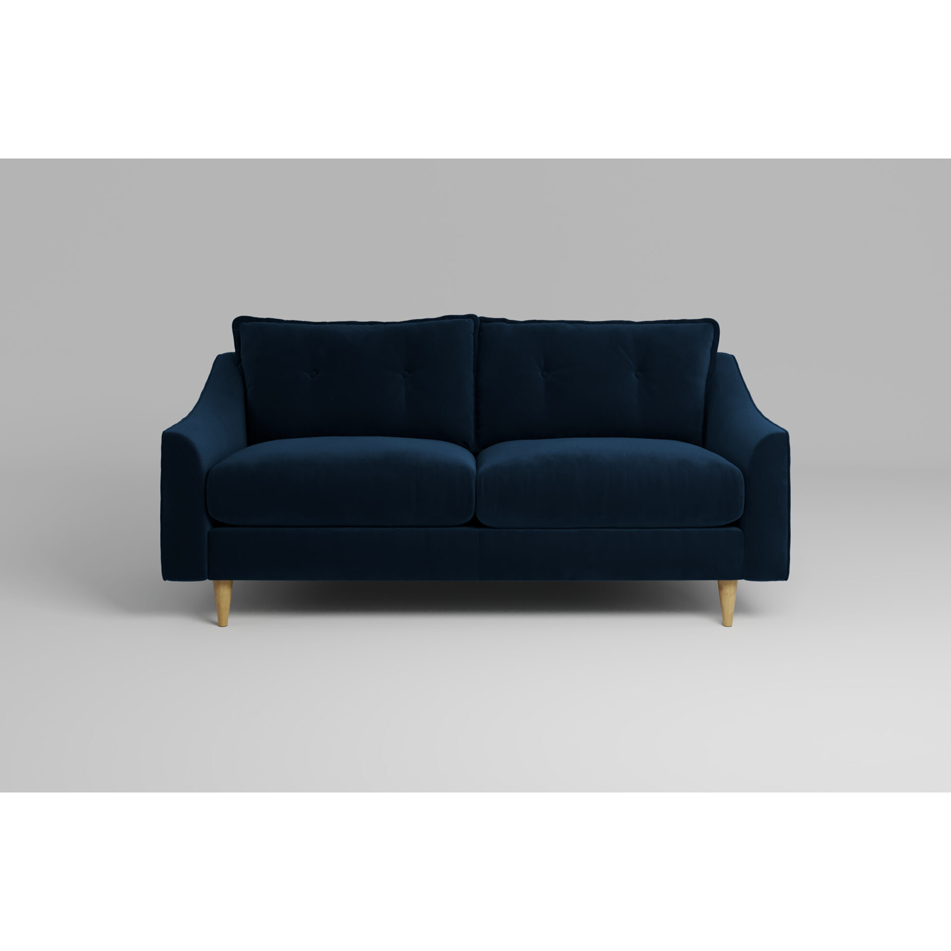 hush - 3 Seater Soft Touch Velvet Royal Blue by Zofa | uFurnish.com