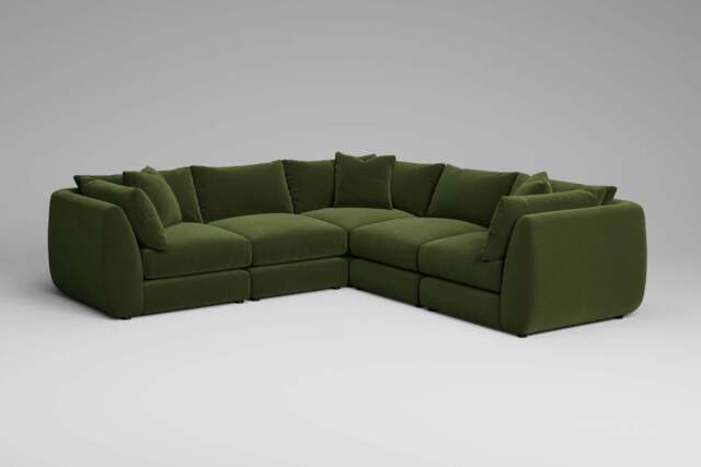 Utopia - 5 Piece - Rearrangeable Modular Sofa - Soft Touch Velvet ...