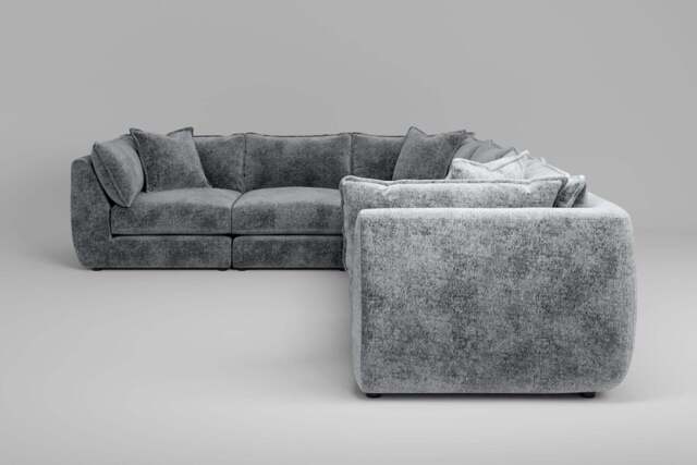 Utopia - 6 Piece - Rearrangeable Modular Sofa - Luxe Textured Velvet ...