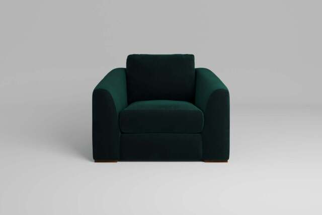 Muse - Chair - Soft Touch Velvet Bottle Green by Zofa | ufurnish.com
