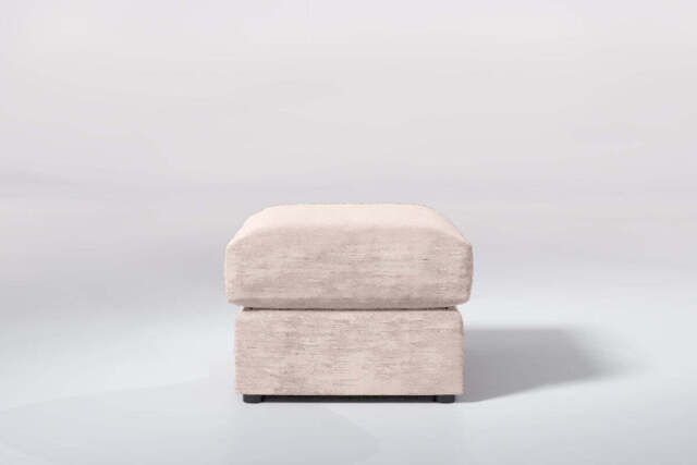Mellow - Small Storage Stool - Cosy Chenille Ashen by Zofa | ufurnish.com