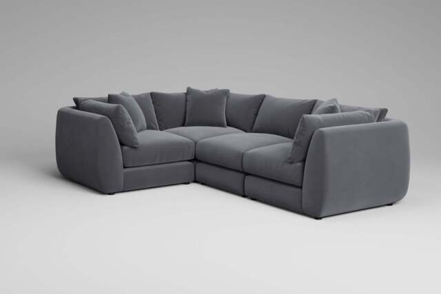 Utopia - 4 Piece - Rearrangeable Modular Sofa - Soft Touch Velvet ...