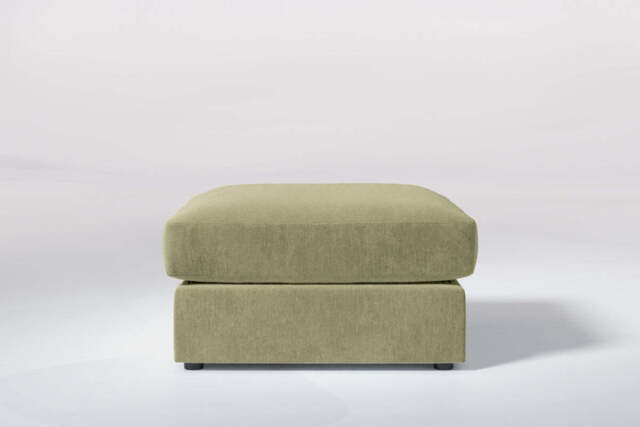 Serenity - Large Storage Stool - Cotton Blend Jade by Zofa | ufurnish.com