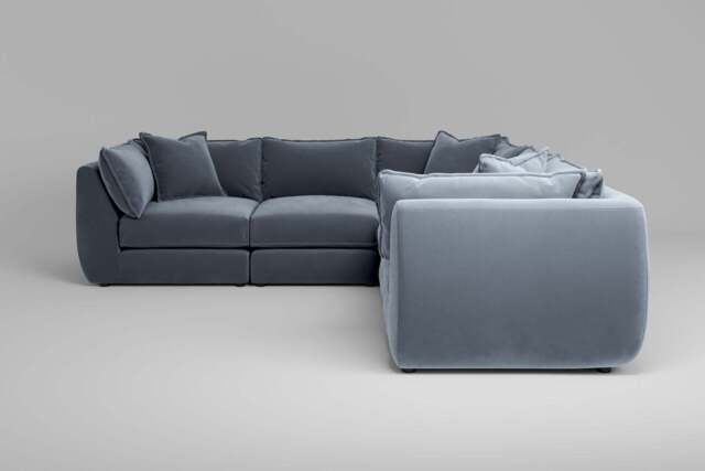 Utopia - 5 Piece - Rearrangeable Modular Sofa - Soft Touch Velvet ...