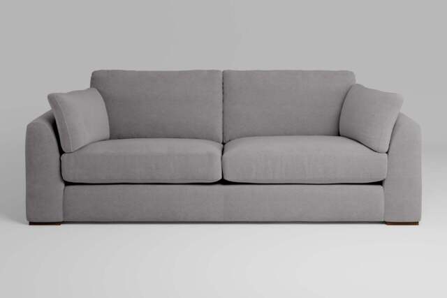 Muse - 4 Seater Sofa - Brushed Wool Feel Pewter by Zofa | ufurnish.com