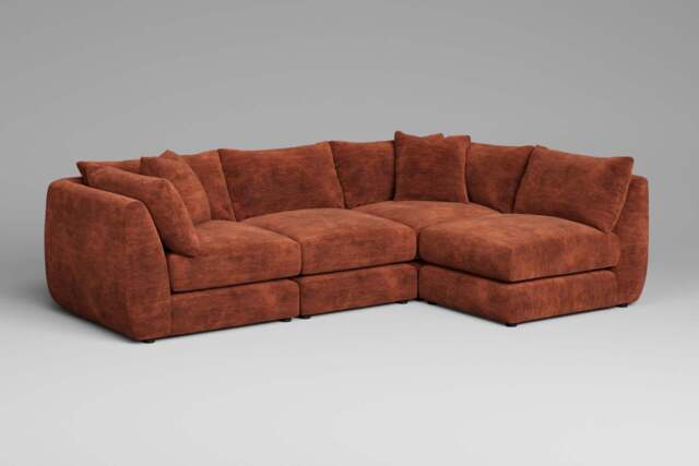 Utopia - 4 Piece Open End - Rearrangeable Modular Sofa - Cosy Chenille ...