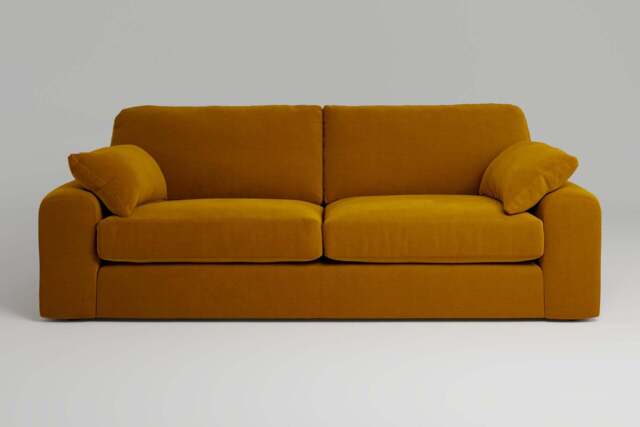 7th Heaven Maxi - 4 Seater Sofa - Soft Touch Velvet Saffron by Zofa ...