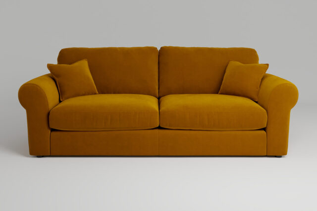 Saffron 4 Seater Sofa - Mellow Soft Touch Velvet Sofa by Zofa ...