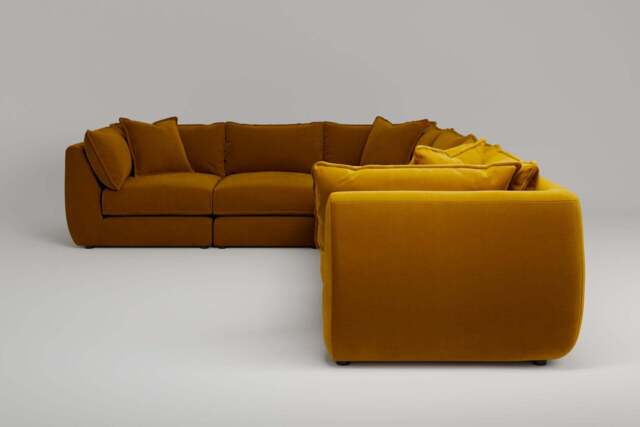 Utopia - 6 Piece - Rearrangeable Modular Sofa - Soft Touch Velvet ...