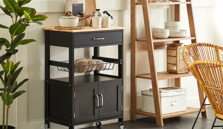 Slim Kitchen Trolley on Wheels: Enhancing Kitchen Functionality ...